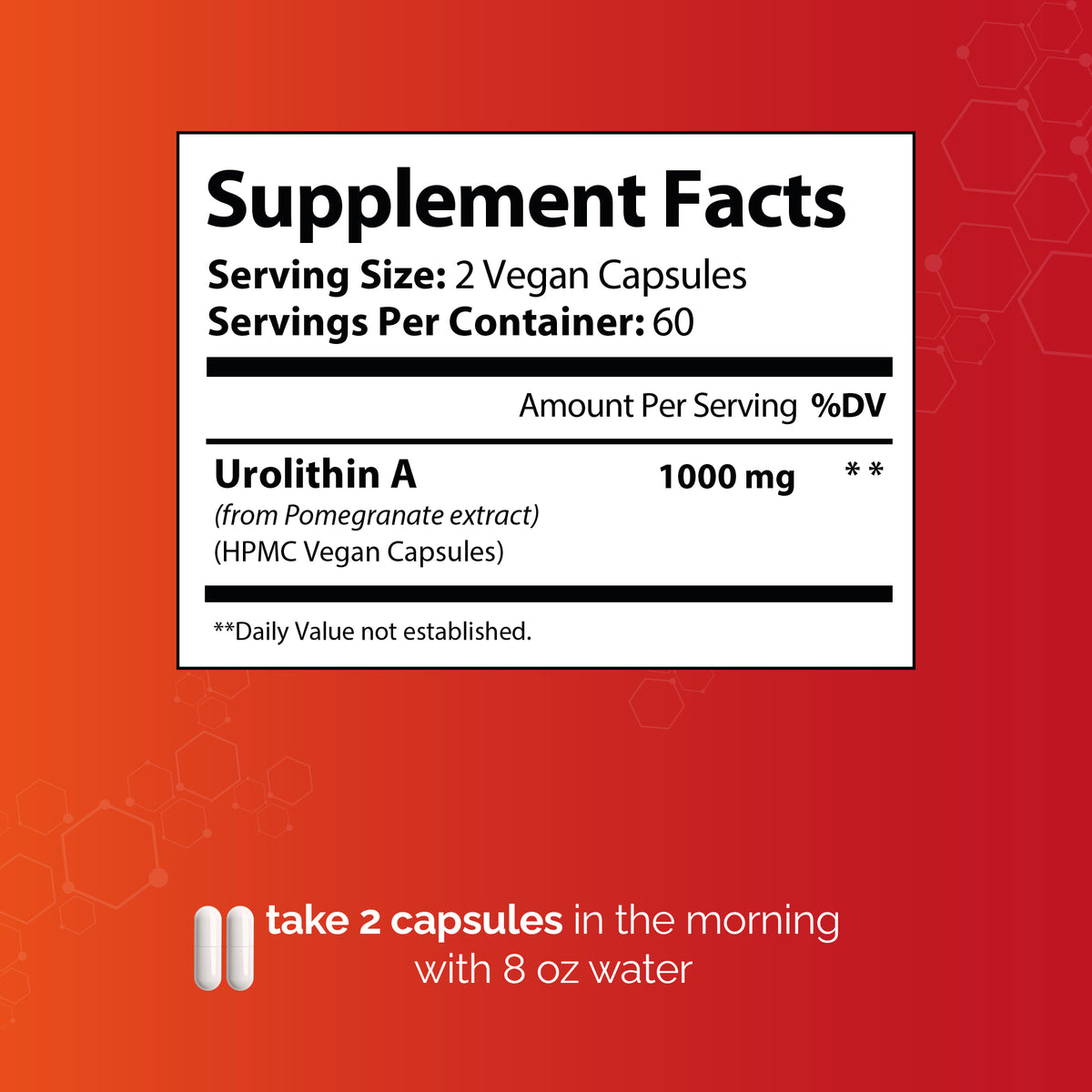 HARMONIFY Urolithin A Pro Capsules, 1000 mg, Pomegranate Extract, 60 V